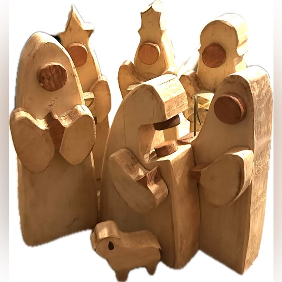 Artisan | Holiday | Handmade Wooden Nativity Set Danish Hygge Christmas ...